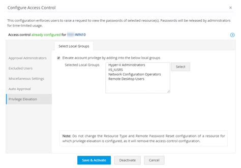 Password Access Control Workflow