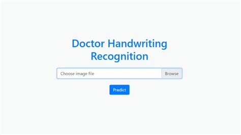 Handwritten Prescription Letter Recognition Web Application Computer Vision Projects