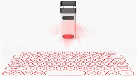 Wireless Laser Projection Virtual Keyboard 3d Model 39 Obj Lxo Ma Max Fbx C4d Blend