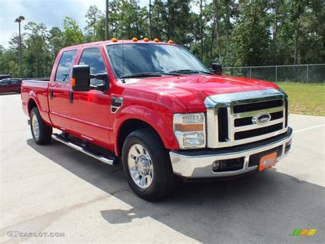 2008 Red Ford F250 Super Duty Xlt Crew Cab 68469623