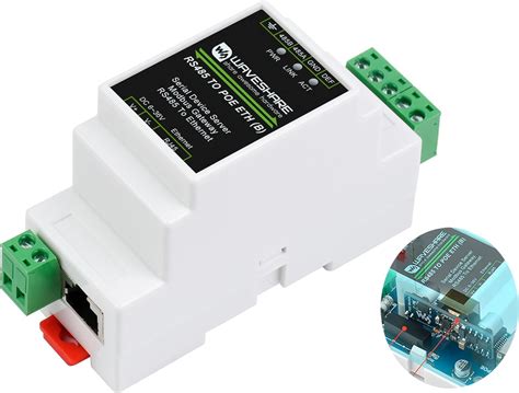 Waveshare Rs485 To Rj45 Ethernet With Poe Function Modbusmqtt Gateway