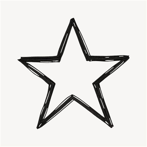 Hand Drawn Black Star Illustration Free Photo Illustration Rawpixel