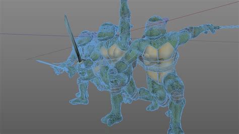 3d Tmnt On Action Pose Turbosquid 2316679