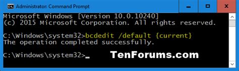 Choose Default Operating System To Load At Startup In Windows 10