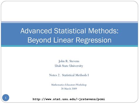 Ppt Advanced Statistical Methods For Beyond Linear Regression Analysis Powerpoint Presentation