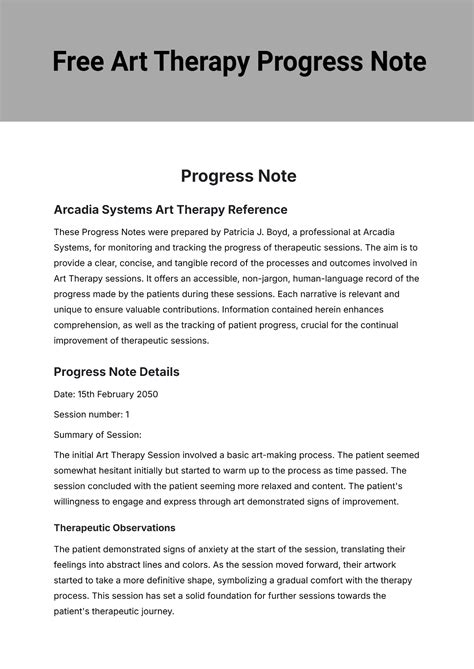 Free Progress Note Templates Editable And Printable