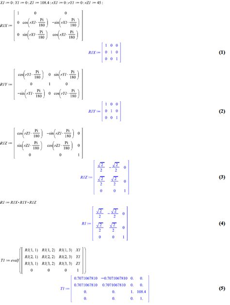 how to measure the transformation matrix between two ucs coordinate