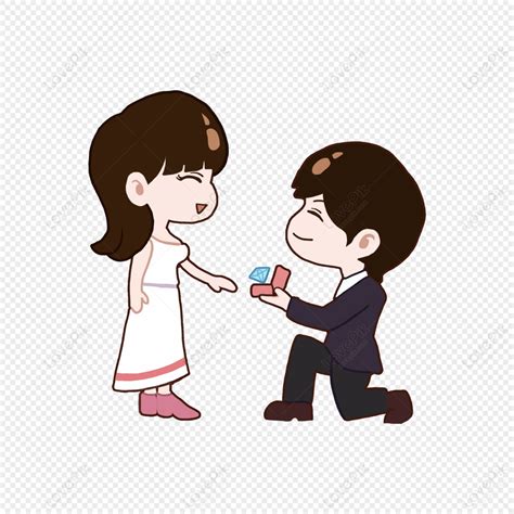 커플 반지 결혼 제안 Png 일러스트 무료 다운로드 Lovepik