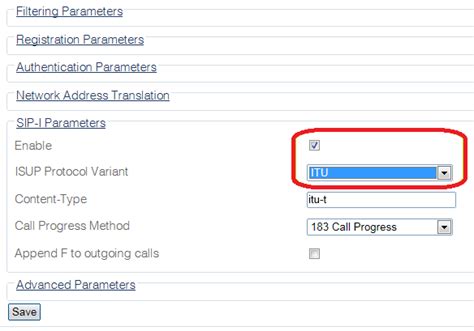 Enabling SIP I SIP T TB Wiki