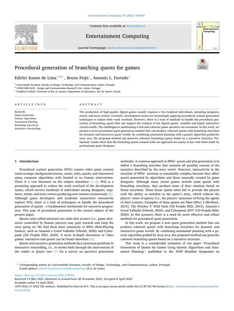 [pdf] procedural generation of branching quests for games