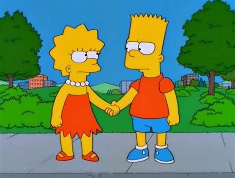 Bart And Lisa Holding Hands Bart And Lisa Simpson Drawing Simpsons