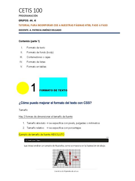 Tutorial Css Paso A Paso Pdf Hojas De Estilo En Cascada