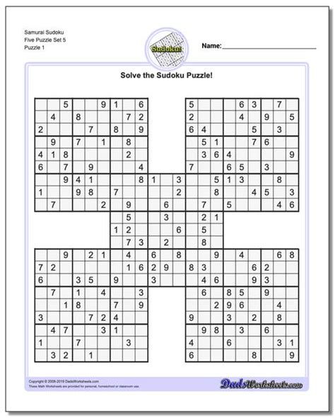 Samurai Sudoku Five