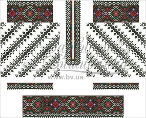 Борщівська ПД052кБ Заготовка до білої дитячої сукні на атлас котоні Барвиста Вишиванка