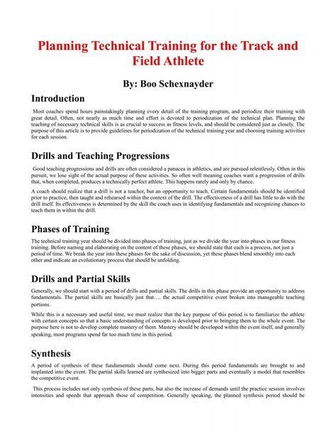 Track And Field Drills Practice Plans Eoua Blog
