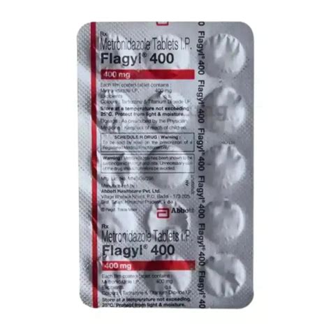 Flagyl Tablets 400mg Bacterial Infection Dermatologists Pk