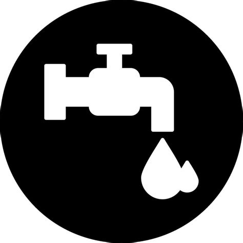Faucet Water Flow Glyph Circle Inverted 65814602 Vector Art At Vecteezy