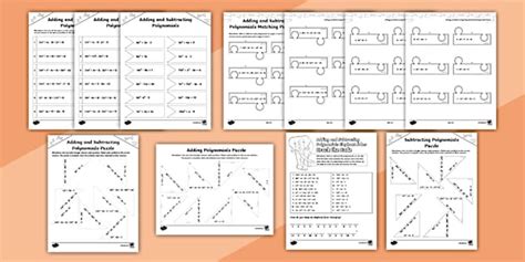Adding And Subtracting Polynomials Worksheet Twinkl USA