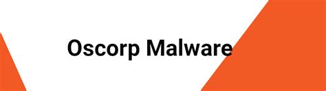 Oscorp Malware Removal