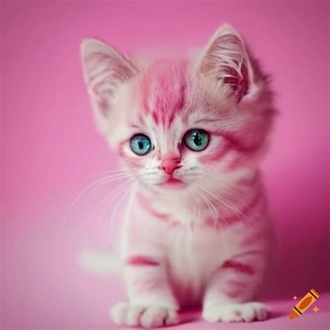 Cute Pink Kitten On Craiyon
