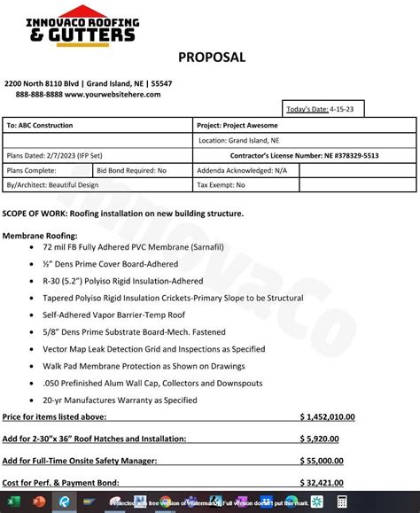 Gutter Estimate Templates Printable Word Searches