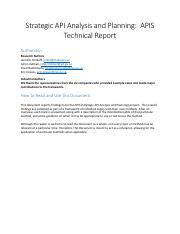Guide To Strategic API Analysis And Planning Framework And Course Hero