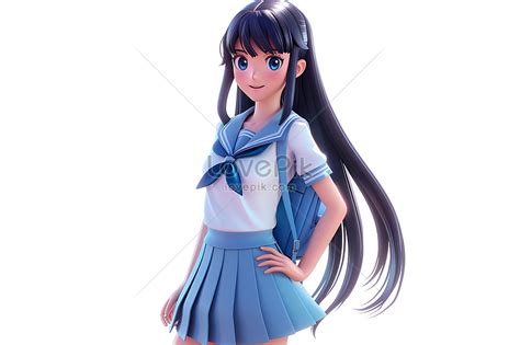 귀여운 여학생 일러스트 무료 다운로드 Lovepik