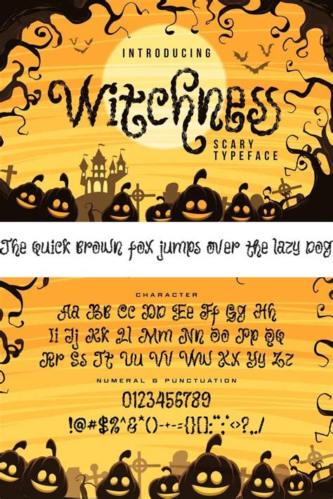 Witchness Scary Typeface For Halloween Designs