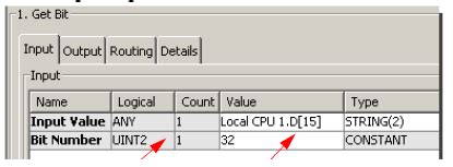 Bit Numbering When Using Strings