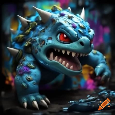 Colorful Graffiti Art Of Blastoise Character On Craiyon