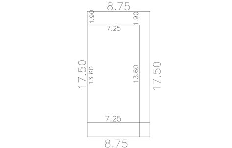 Single Plot With Margin Dimension Design Autocad