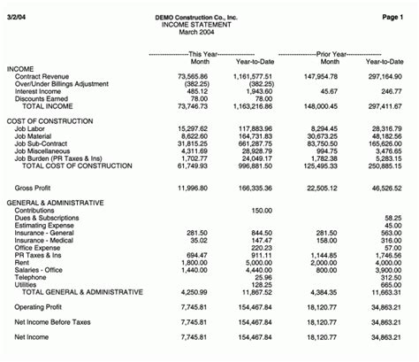 Construction Accounting Software Financial Statements