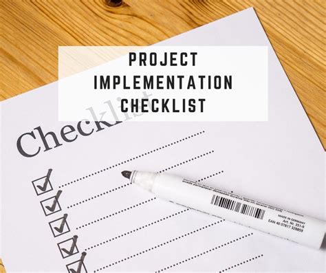 Project Implementation Checklist M Powered Projects