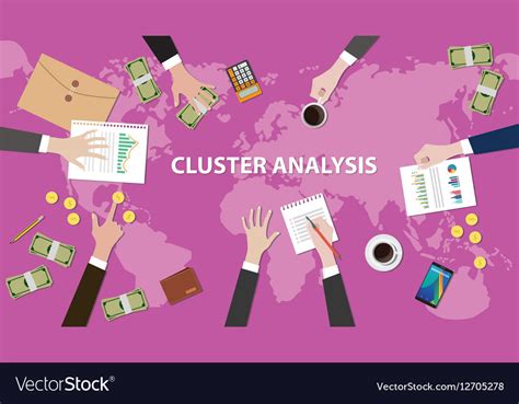 Cluster Analysis Concept Discussion Royalty Free Vector