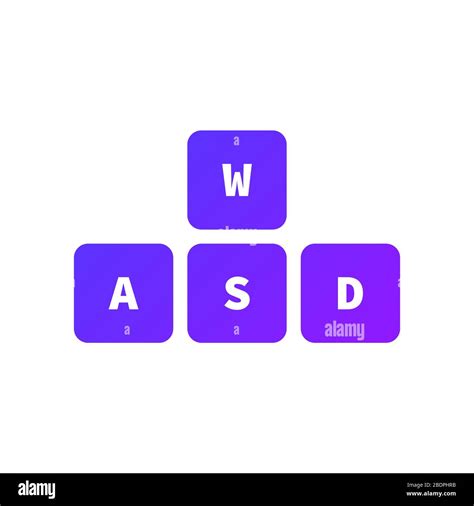 Wasd Keys Game Control Keyboard Buttons Gaming And Cybersport Symbol
