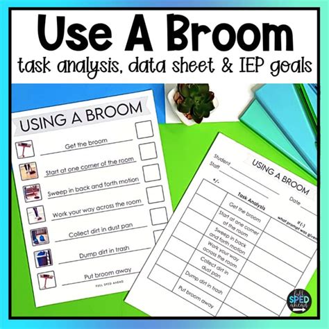 Use A Broom Visual Task Analysis Template Special Education Life Skills Class