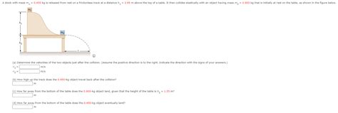 solved a determine the velocities of the two objects just