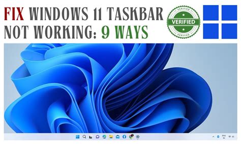 How To Fix Windows 11 Taskbar Not Working Showing Desktop Laptop Pcs