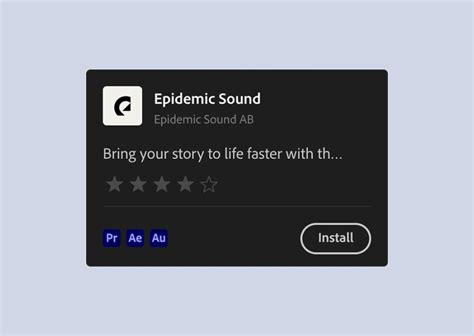 Adobe Plugin Premiere Pro Audition And More Epidemic Sound