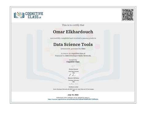 Omar Elkhardouch On Linkedin Datascience Datasciencetools Ibm Certification Careergrowth
