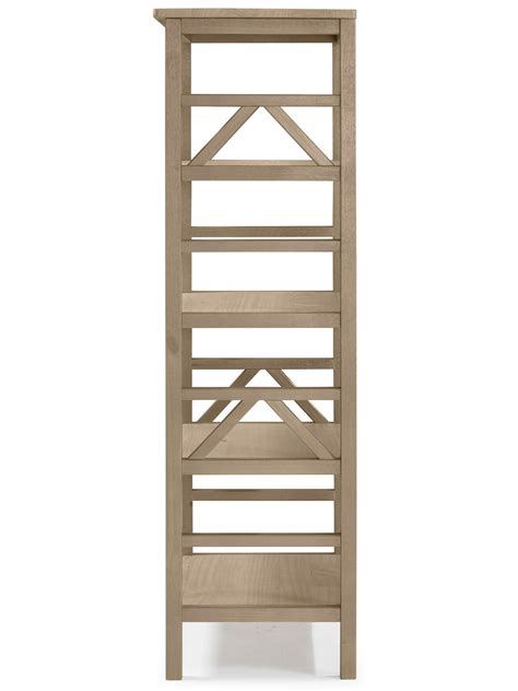 Bibliothèque Titien 4 étagères Gris