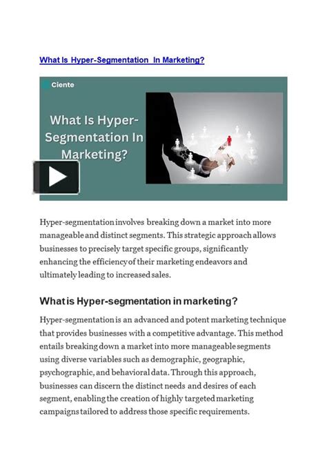 ppt what is hyper segmentation in marketing powerpoint presentation