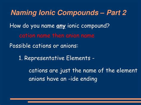 PPT Naming Ionic Compounds Part 2 PowerPoint Presentation Free Download ID 6087197