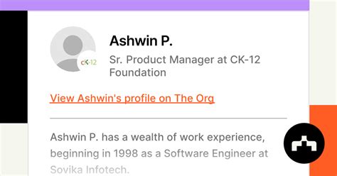 Ashwin P Sr Product Manager At Ck 12 Foundation The Org