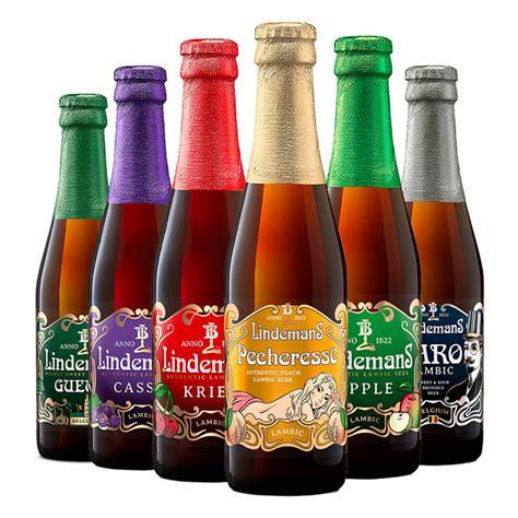 【lindemans330mlx6】lindemans林德曼啤酒组合装250ml6瓶 六口味盲盒 比利时进口果啤 露营送礼【行情 报价 价格