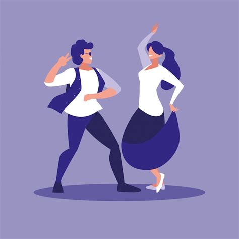 Premium Vector Couple Dancing Avatar Character