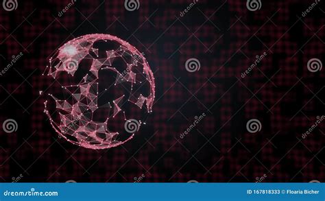 Plexus Network Structure With Glowing Nodes 3d Rendering Stock Image 122536315