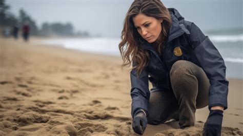 Premium Photo Female Dectective At Crime Scene Investigation