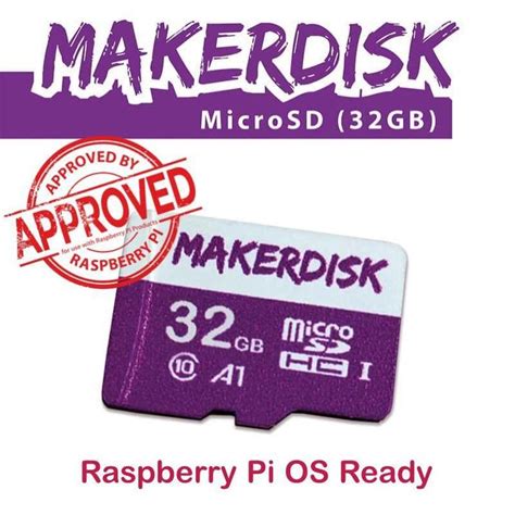 Raspberry Pi Approved MakerDisk MicroSD Kaart Met RPi OS 32GB