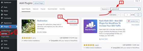 how to create 301 redirects in wordpress with free plugins